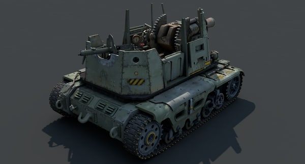 tank post apocalyptic 3d model