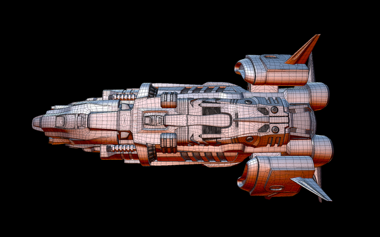3d spaceship space model