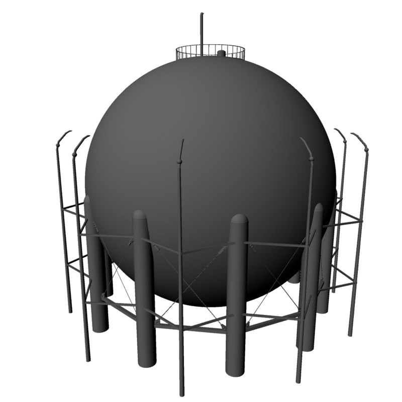liquid oxygen tank lox 3d model