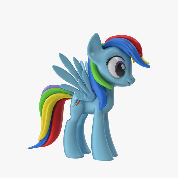 little pony rainbow dash 3d max
