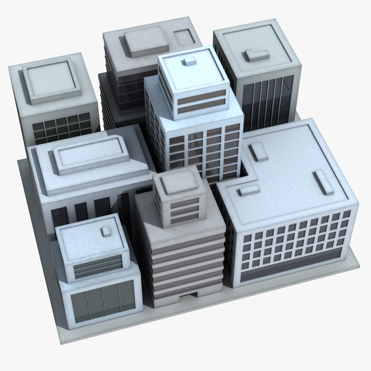 simple city 3d model