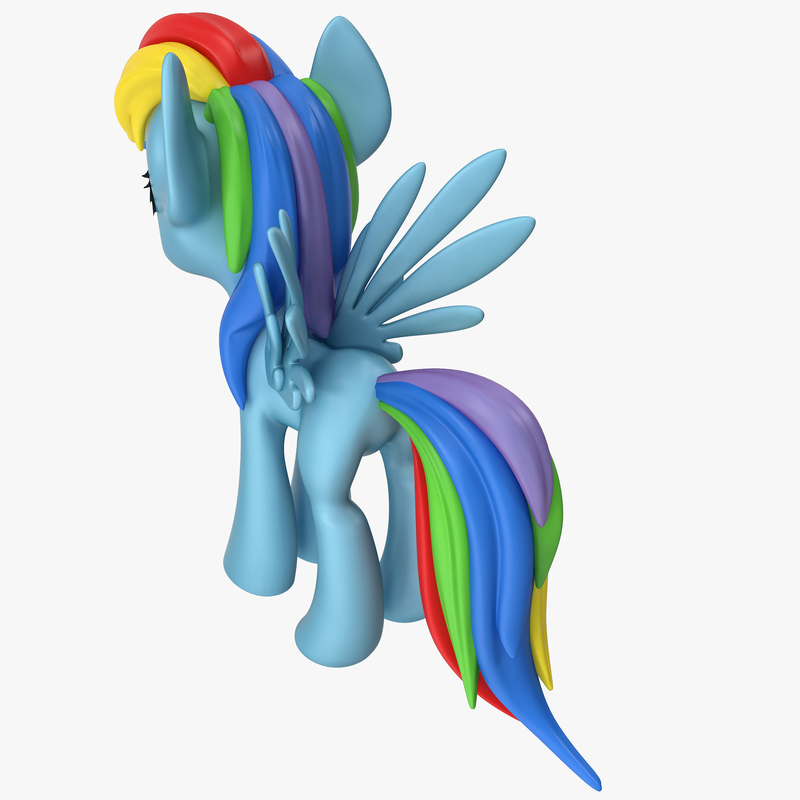 little pony rainbow dash 3d max