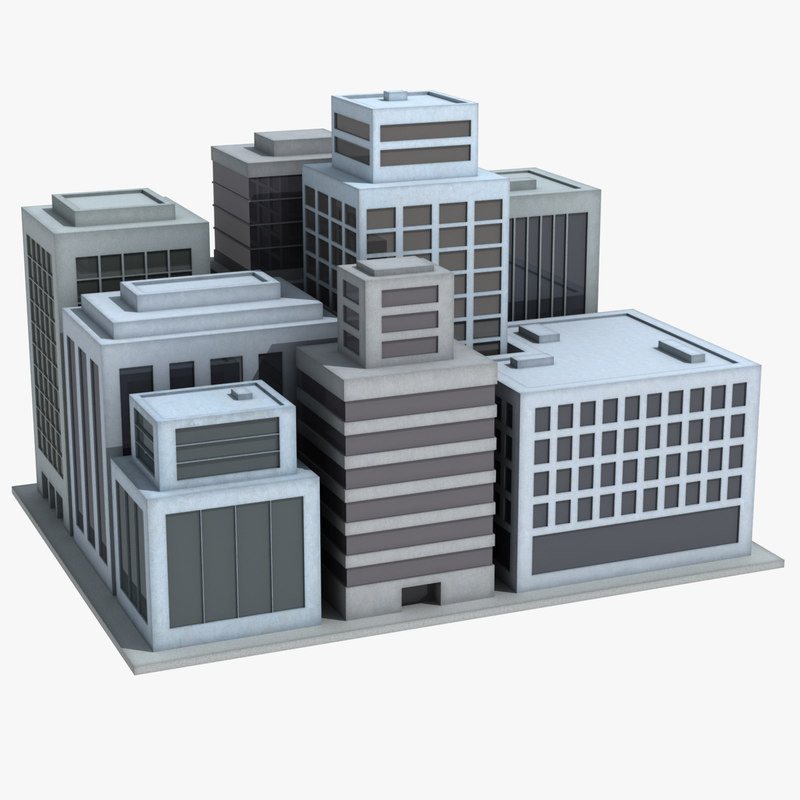 simple city 3d model