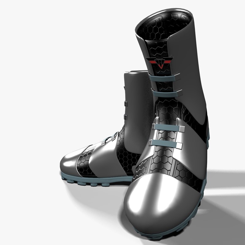 3d model of sci-fi boots