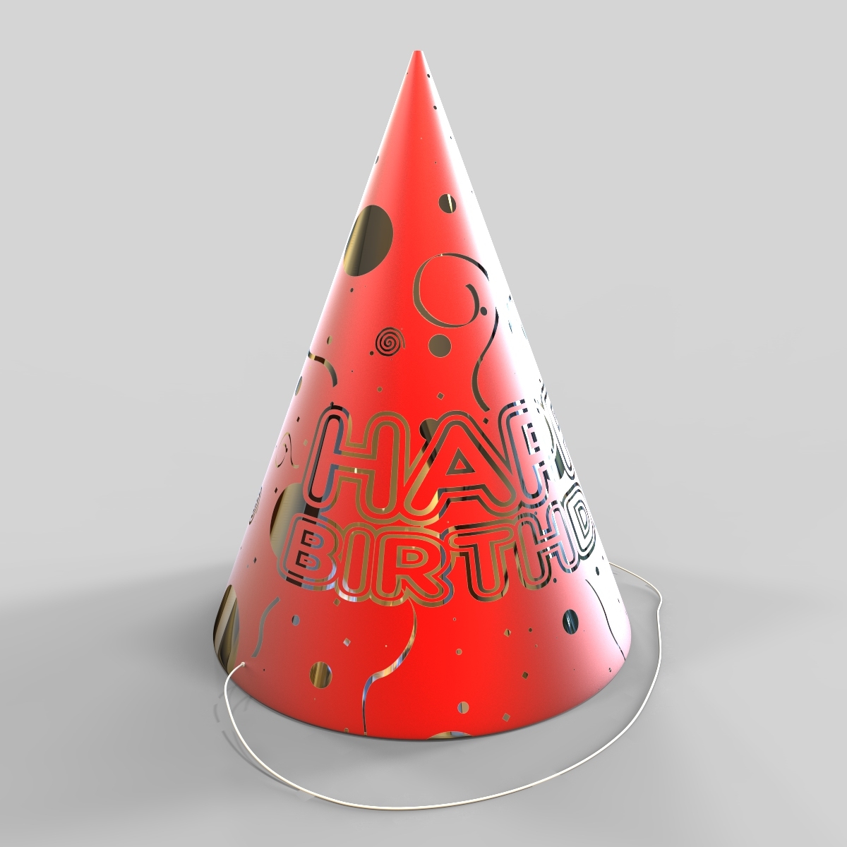 3d model of party hat