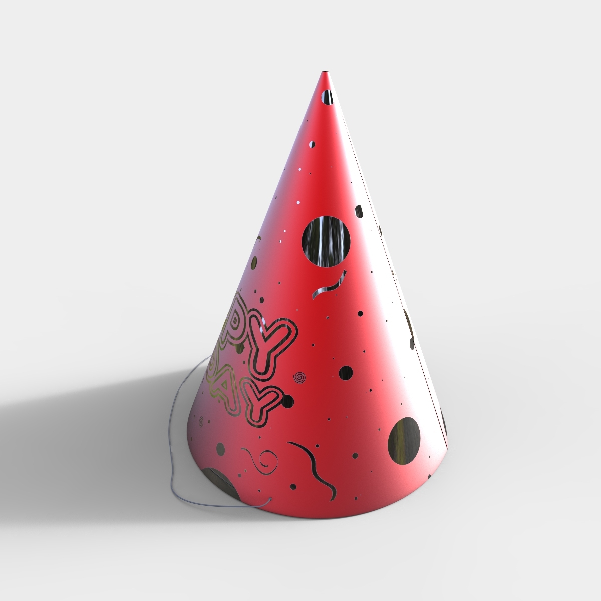 3d model of party hat