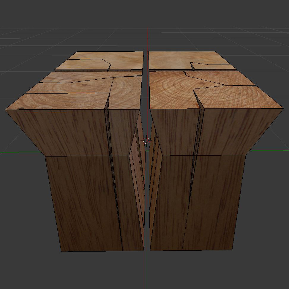 3d wood table