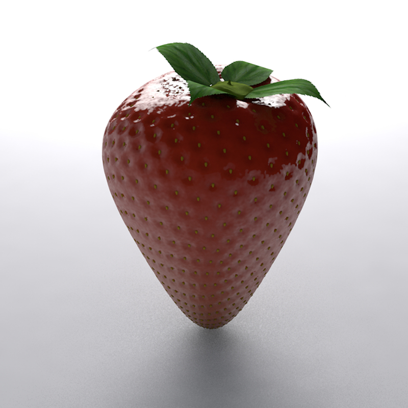 strawberry fresa 3d model