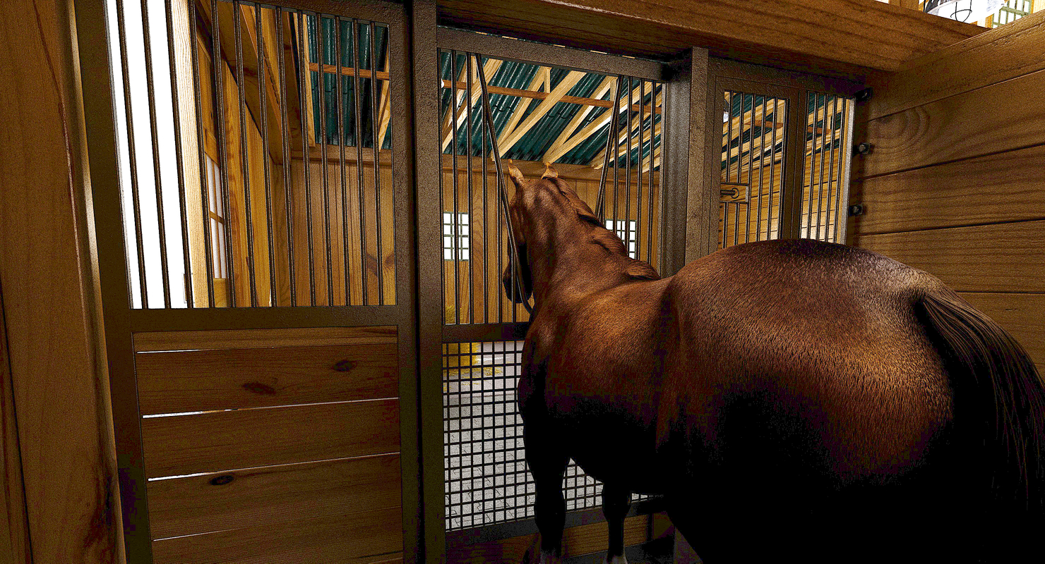 horse stable 3d max