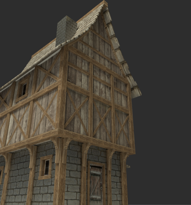 3d model small fantasy medieval house