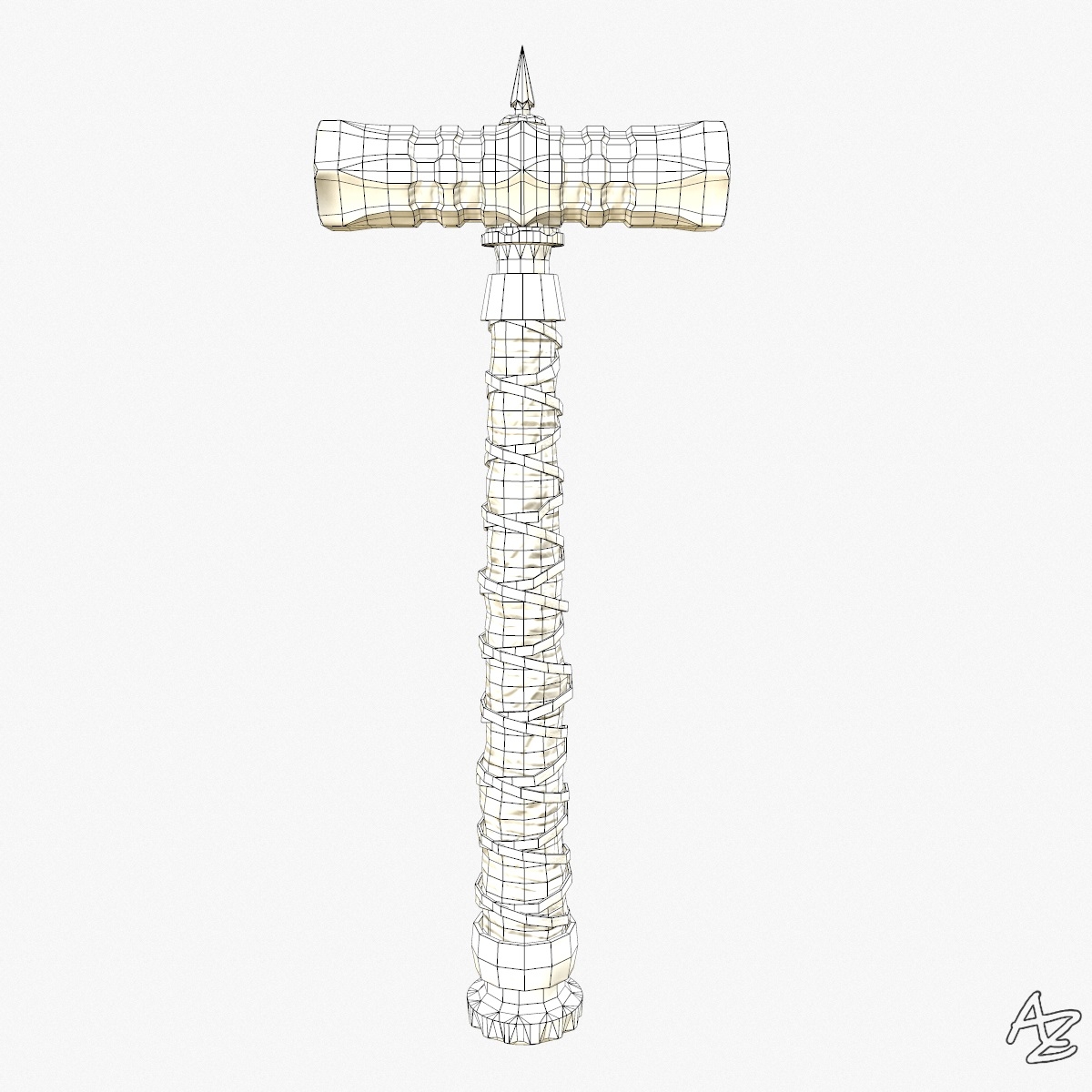 3d battle hammer model