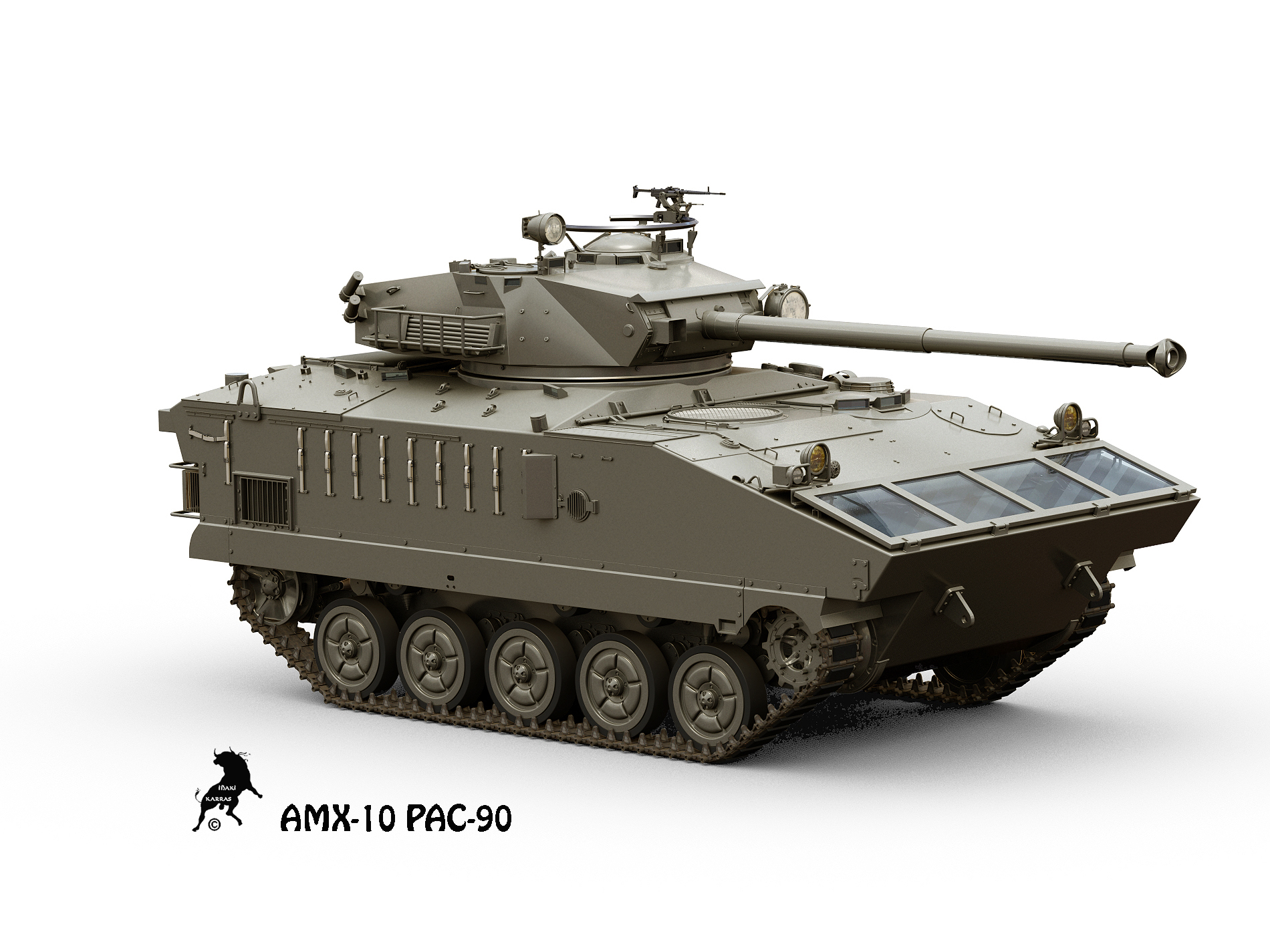 amx-10 pac 90 3d model