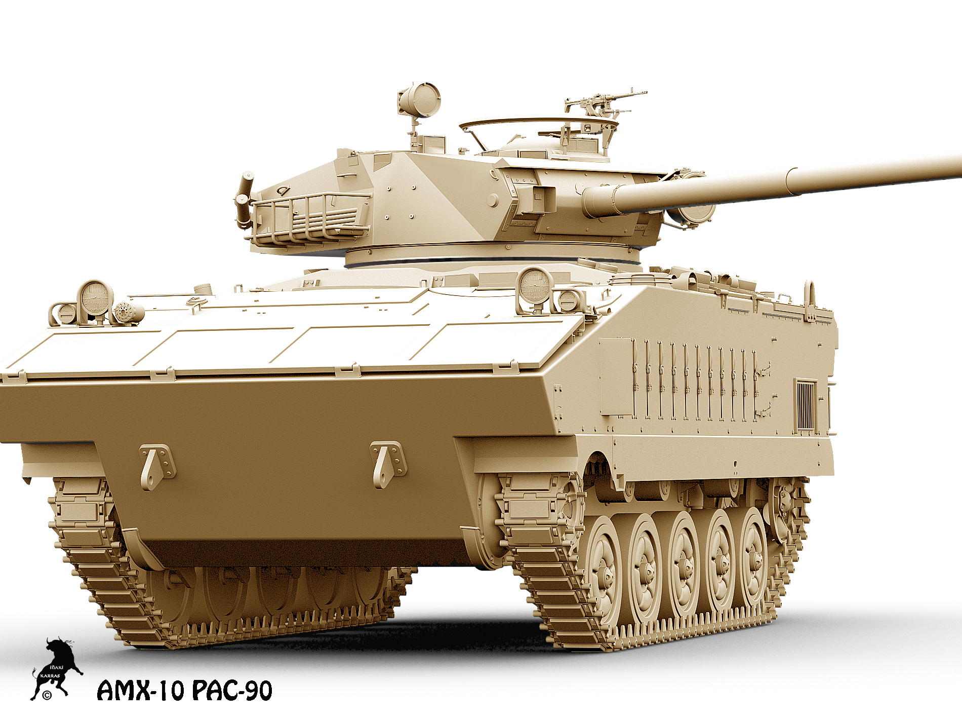 amx-10 pac 90 3d model