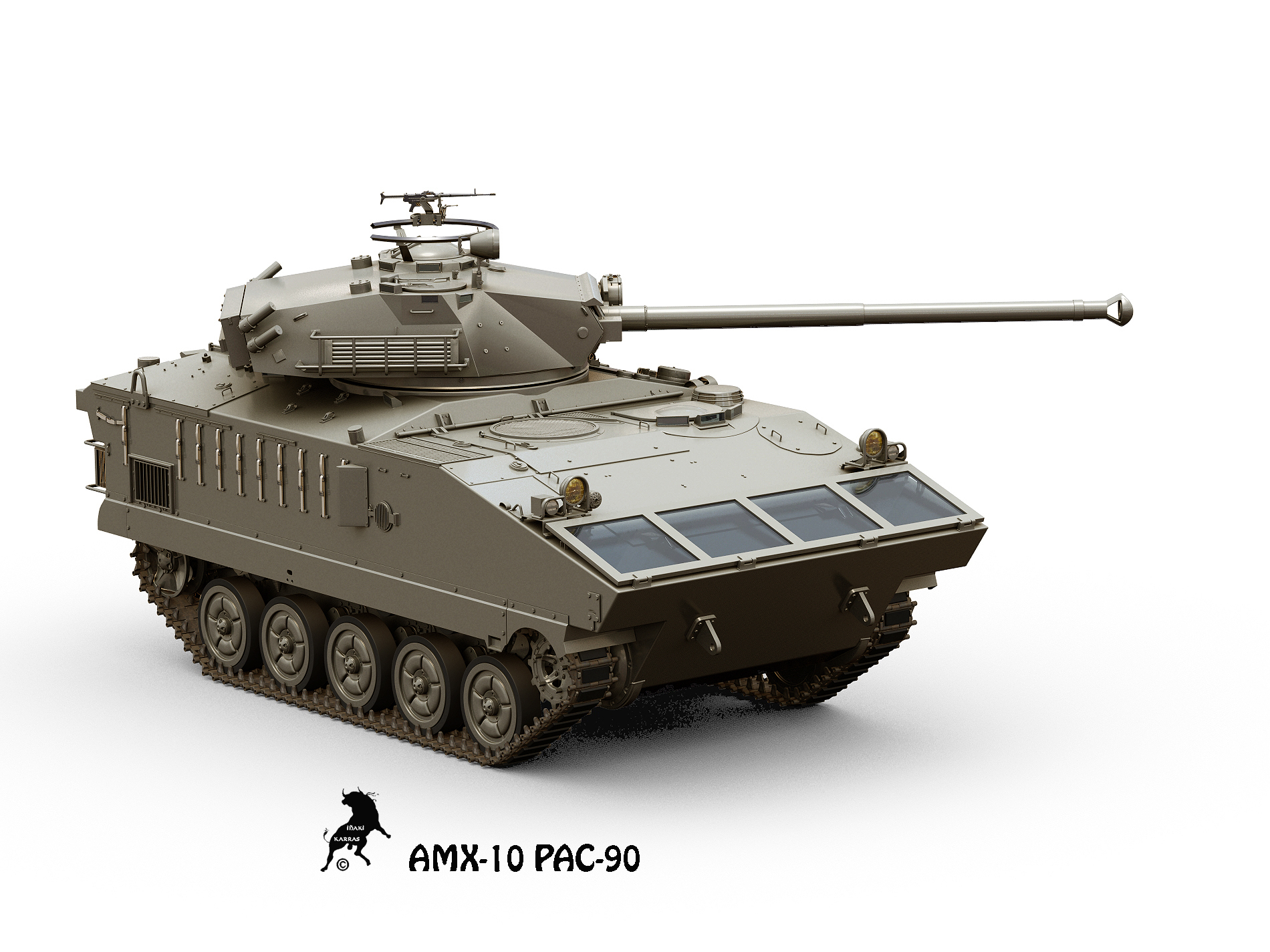 amx-10 pac 90 3d model