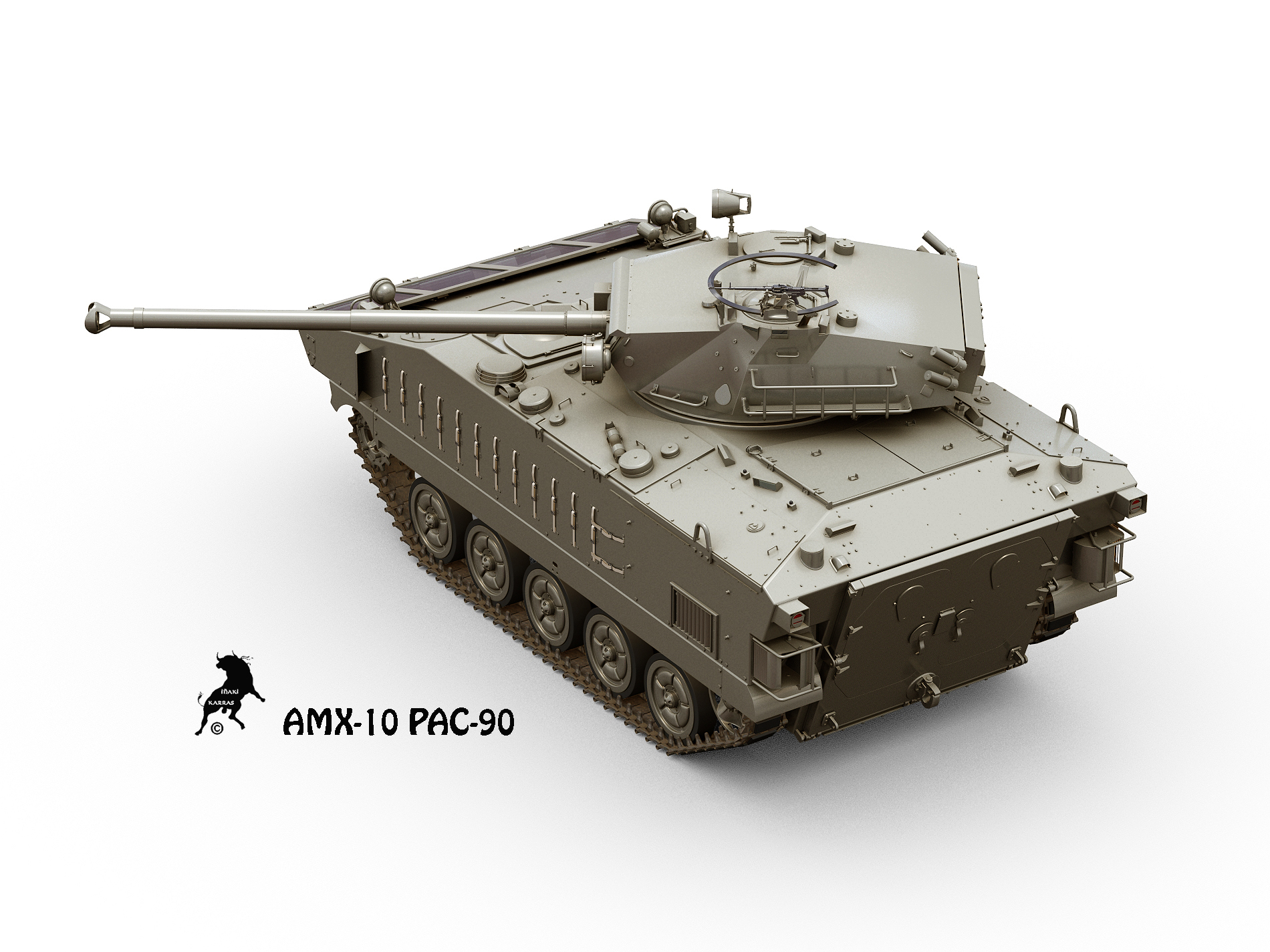 amx-10 pac 90 3d model