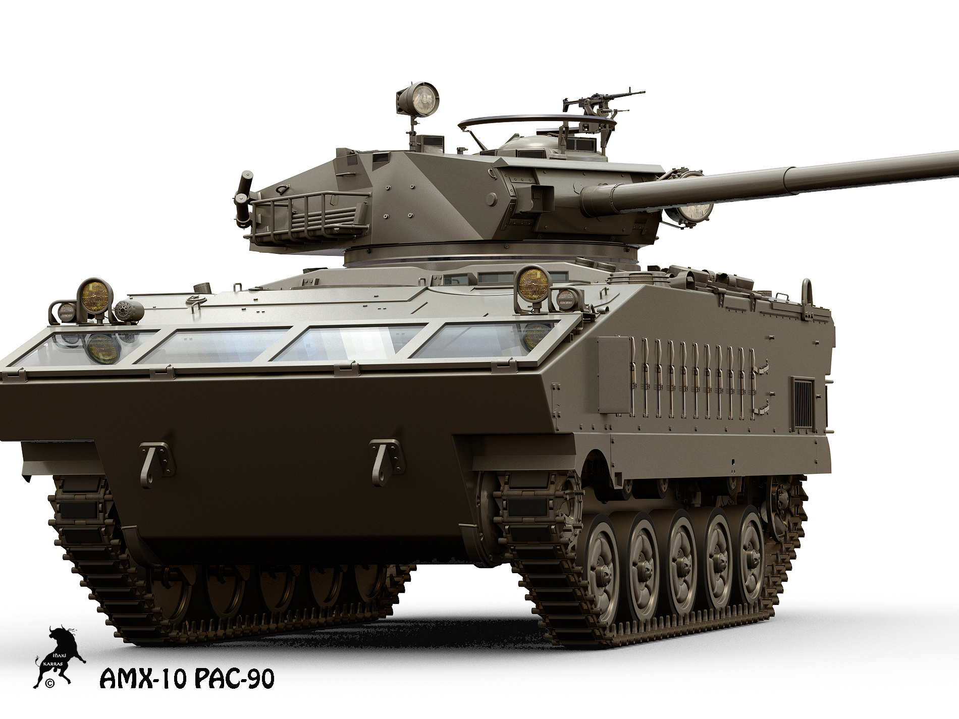 amx-10 pac 90 3d model