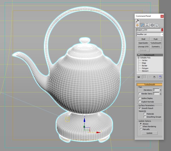 3d metalic teapot ornaments