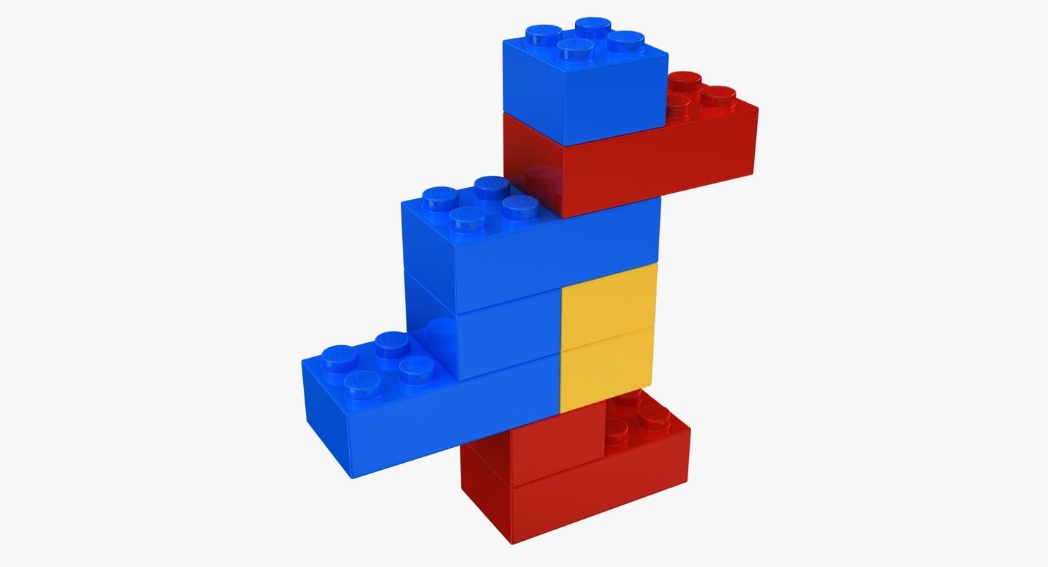 realistic lego bricks shape 3d 3ds