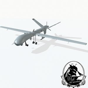 3d mq-1a predator ready games model