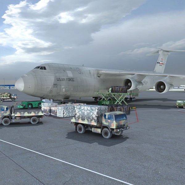 3d model military vehicles planes usaf