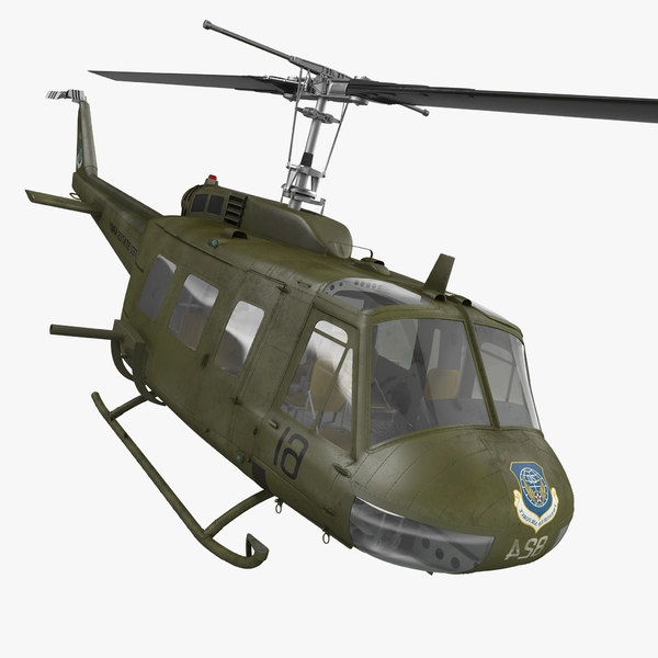 3d model bell uh-1d huey helicopter