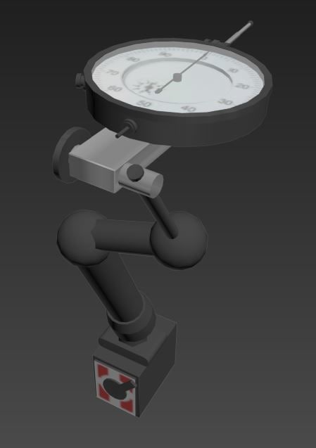 dial indicator 3d max