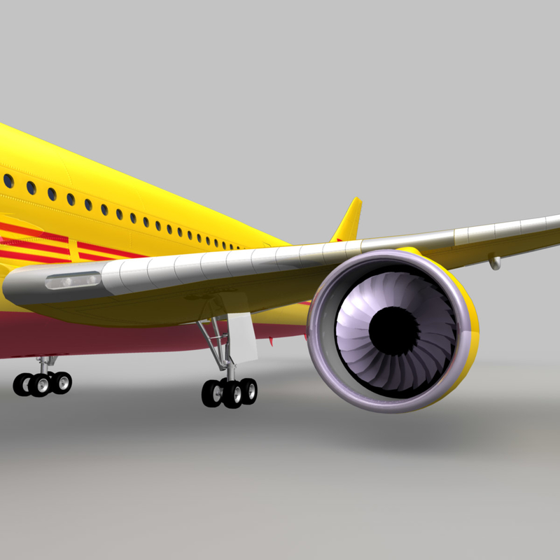 波音787（DHL）3D模型 - TurboSquid 482442
