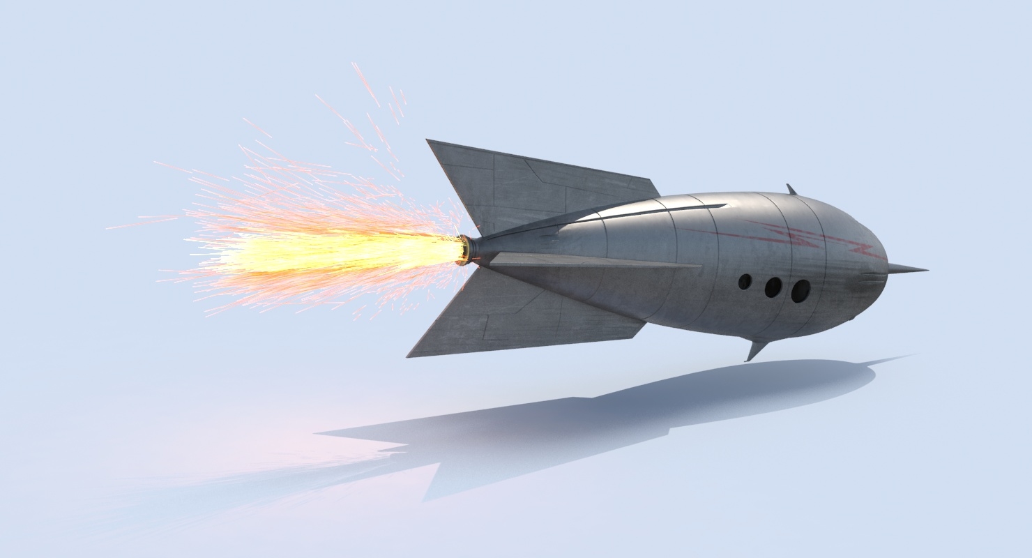 rocket-ship 3d model