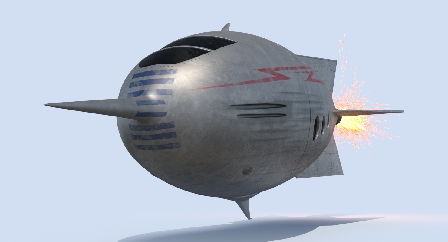 rocket-ship 3d model