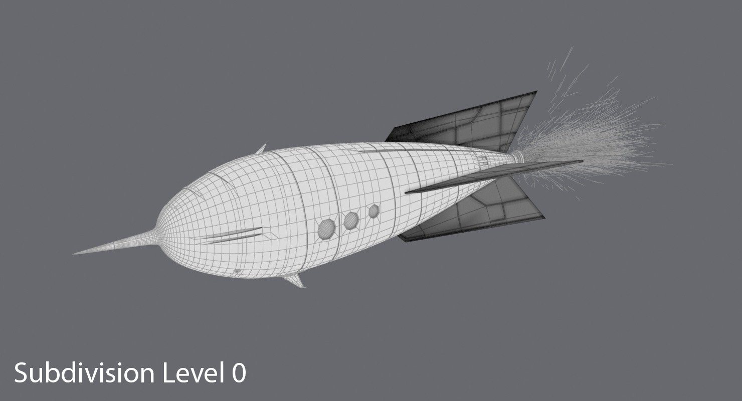 rocket-ship 3d model