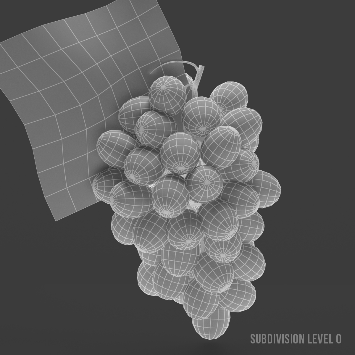 3d purple grapes model