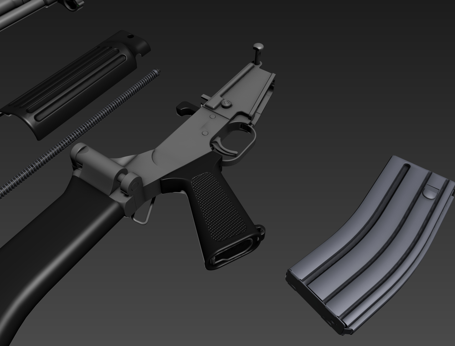 3d max korean k2 gun
