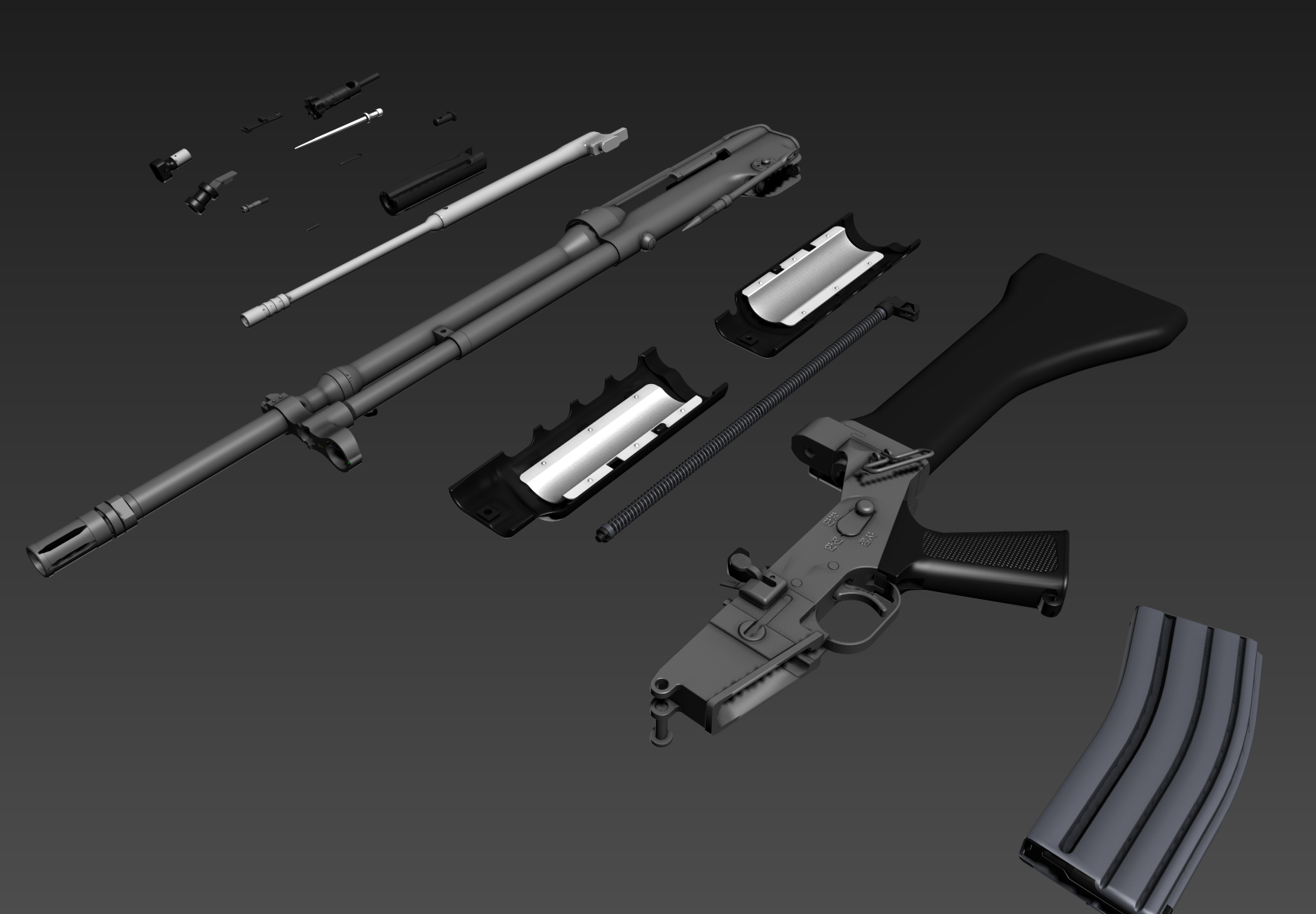 韓国のK2ライフルハイディテール3Dモデル - TurboSquid 1079338