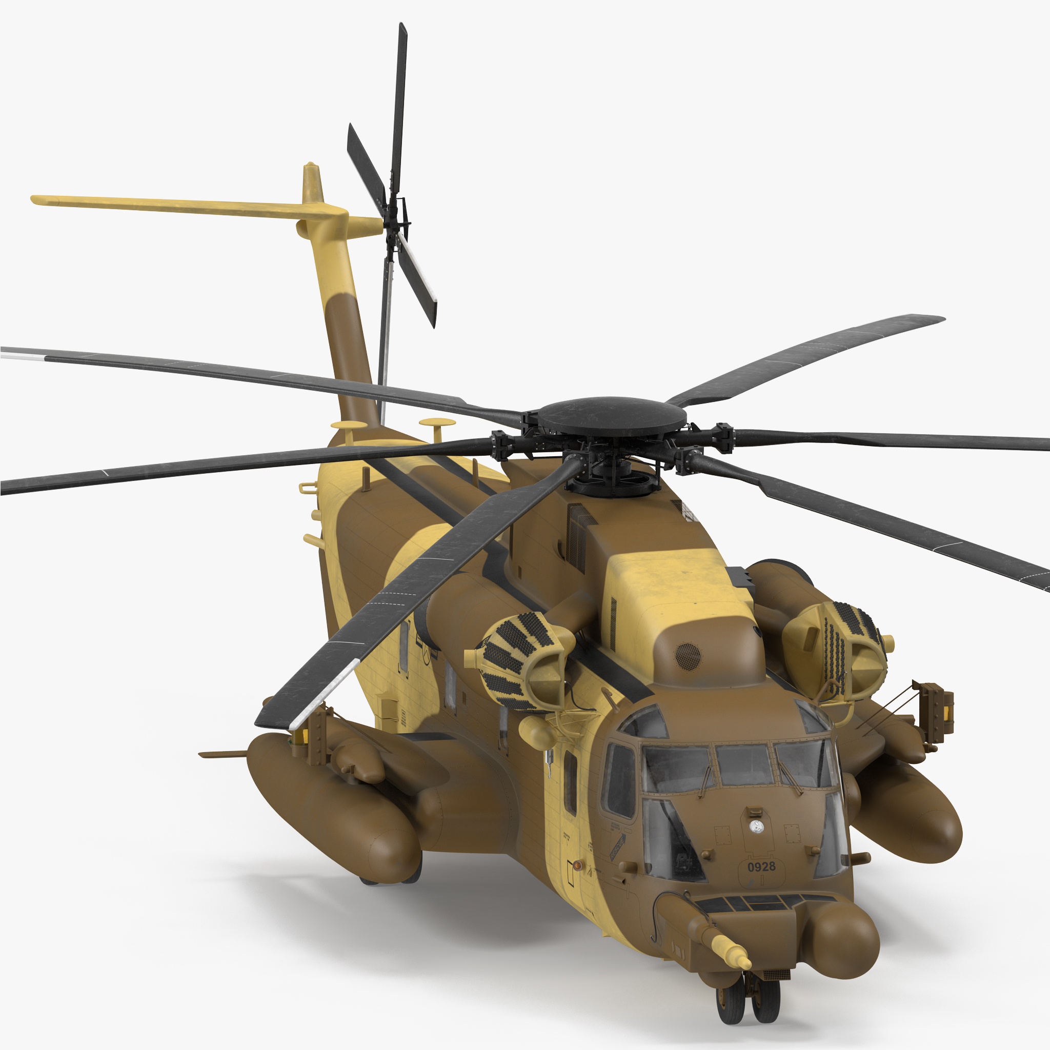 3d combat helicopter sikorsky mh model