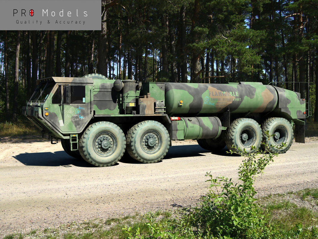 3d model of hemtt m978 oshkosh military