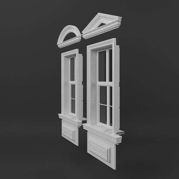 3d classic window frames model