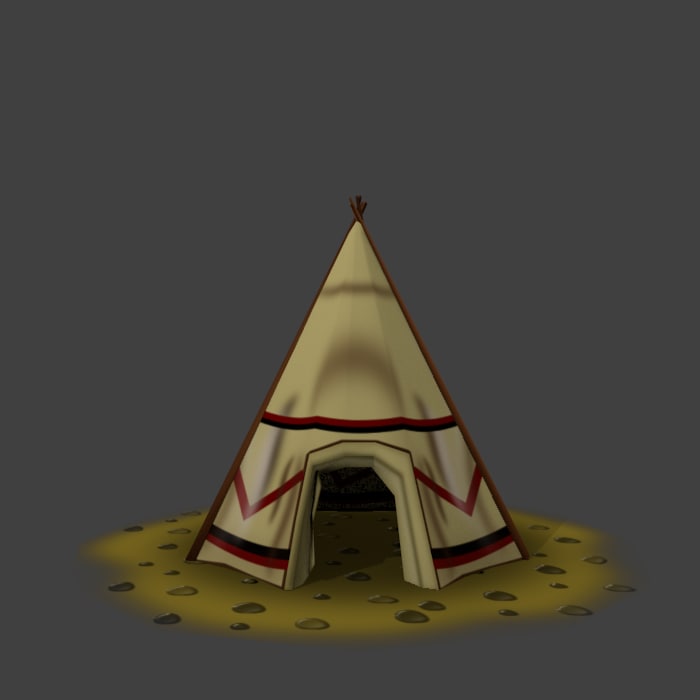 3d tribal tent model