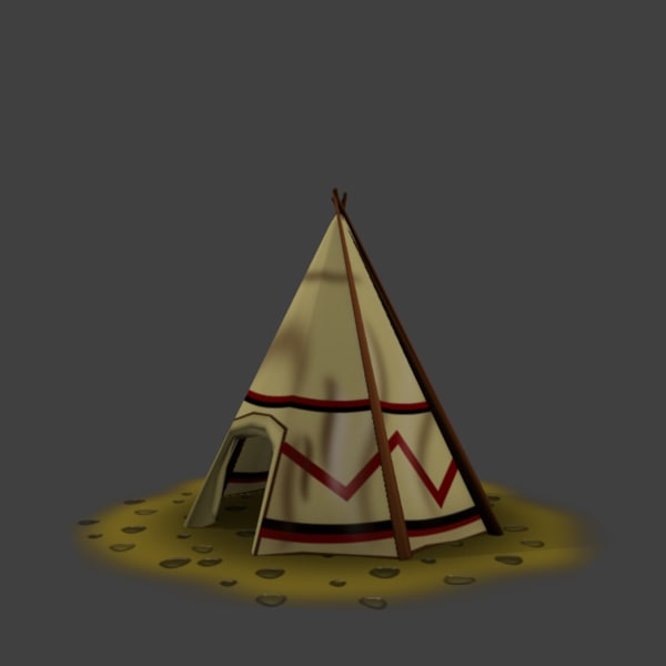 3d tribal tent model
