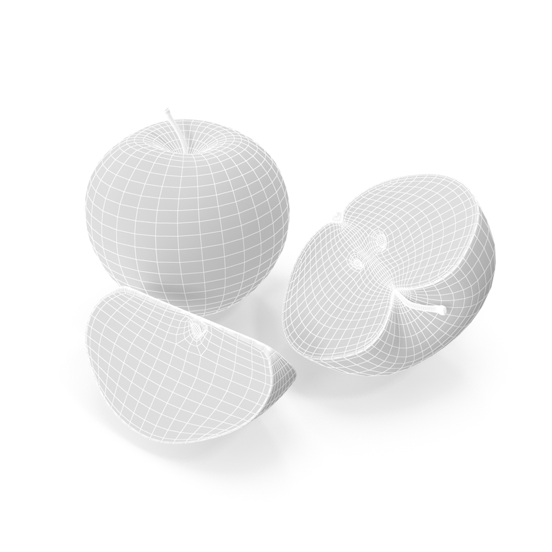 apple photorealistic 3d 3ds