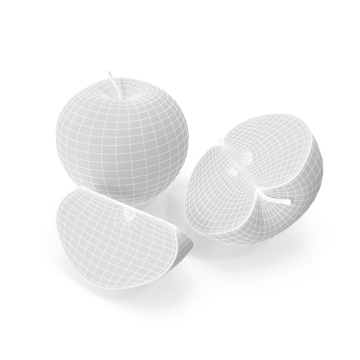 apple photorealistic 3d 3ds