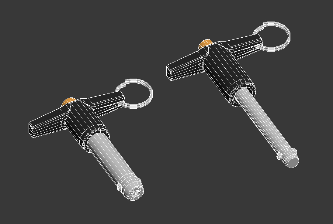 ball lock pins 3d model