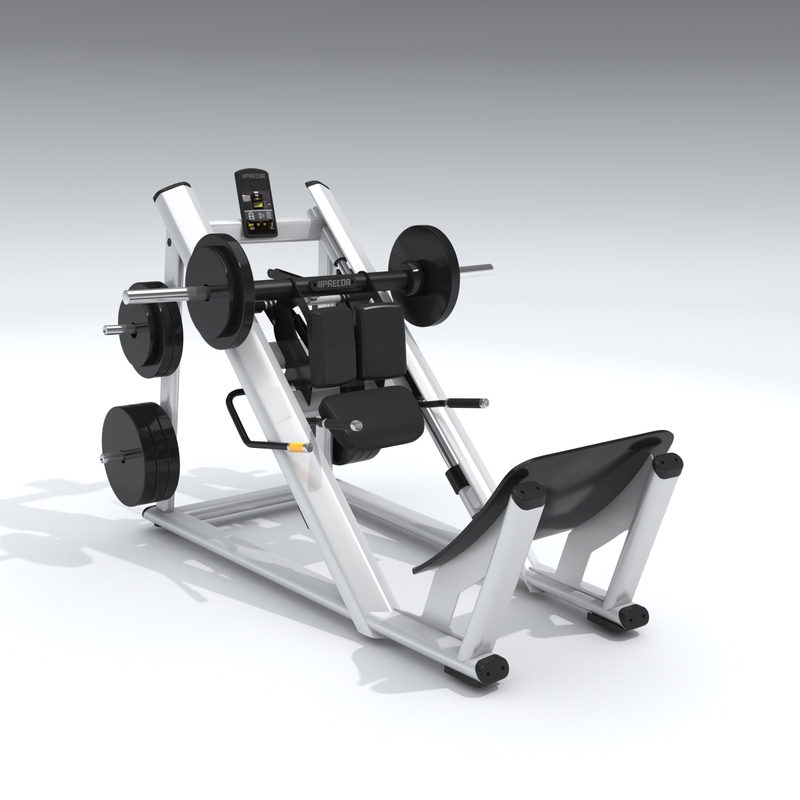 3d precor hack squat model