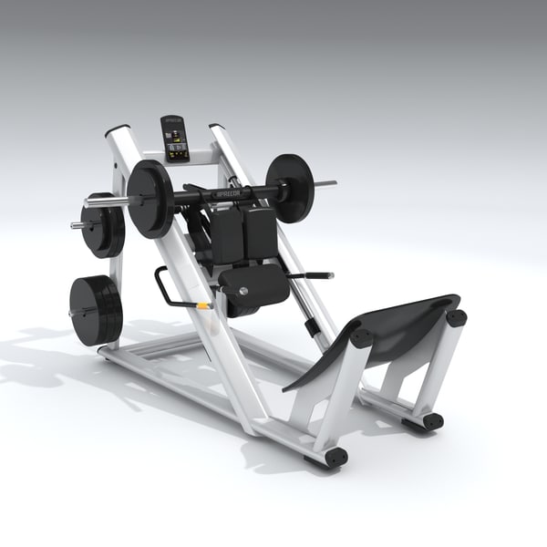 3d precor hack squat model