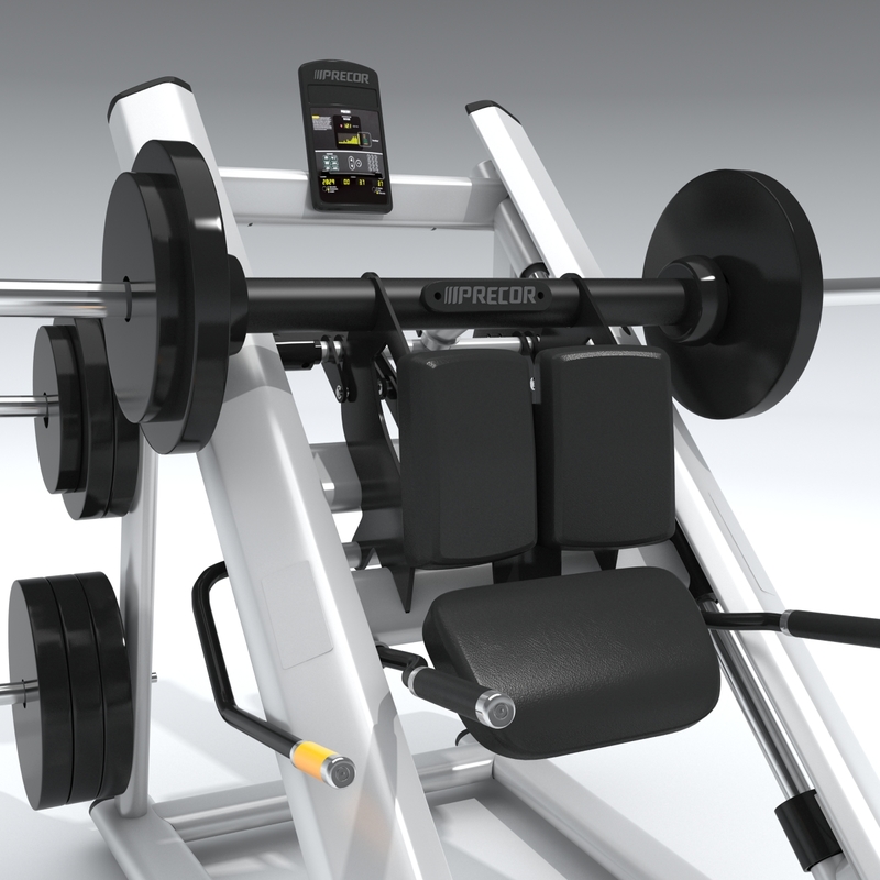 3d precor hack squat model