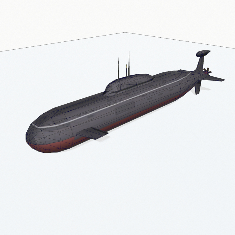 3d akula-class submarine akula class