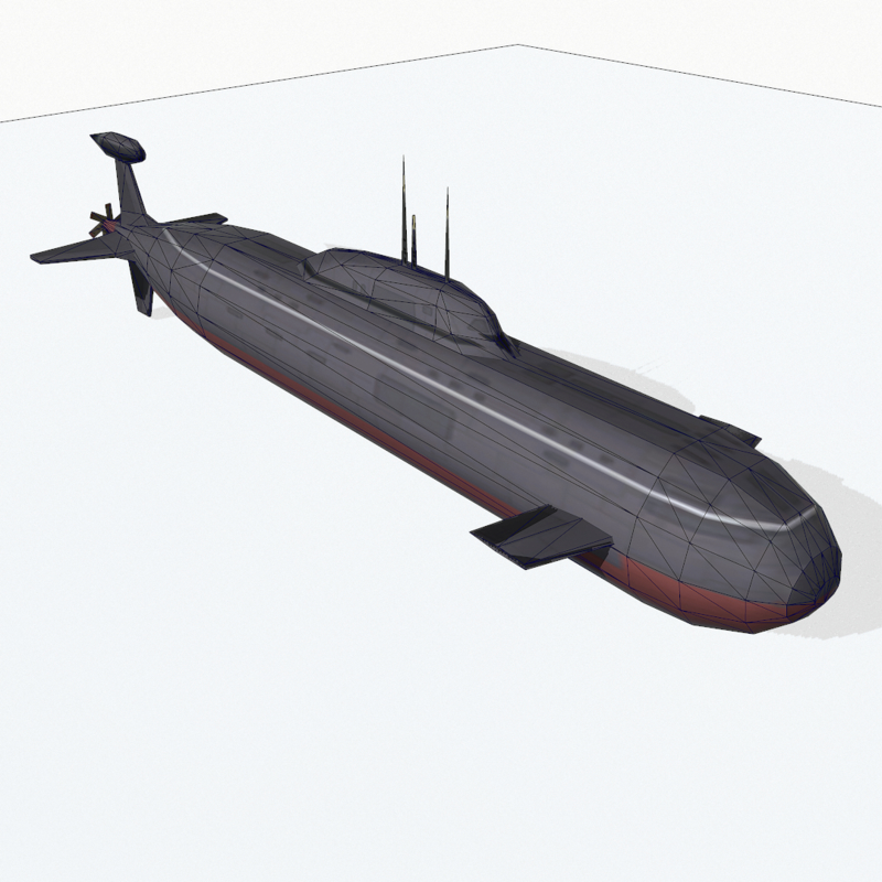 3d akula-class submarine akula class