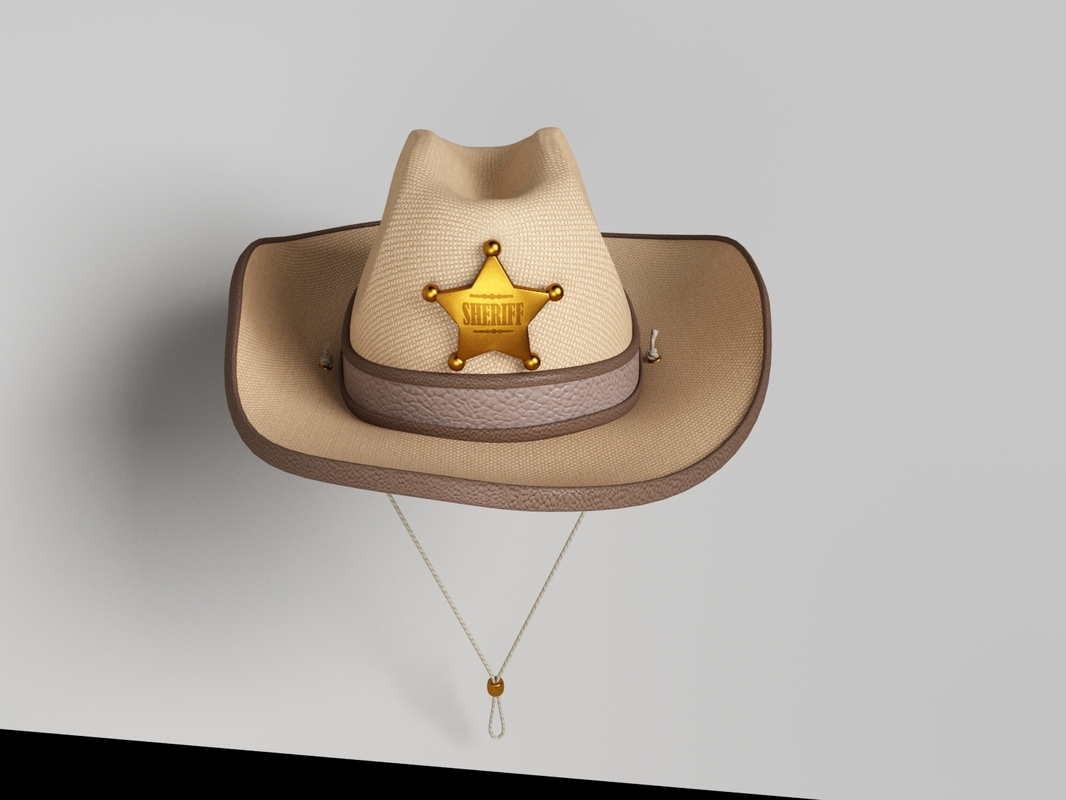 3d model sheriff hat