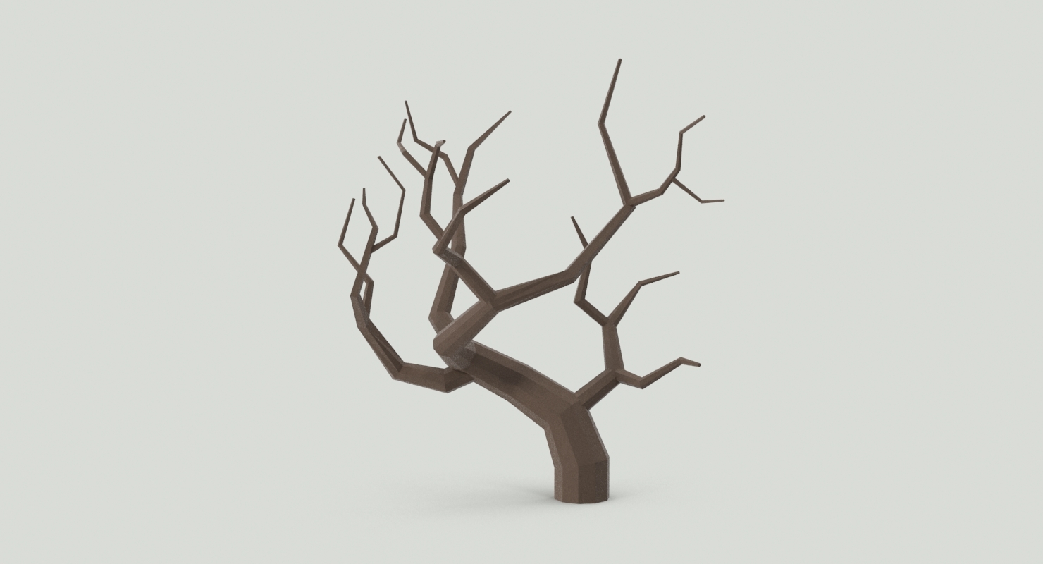 bare desert tree 02 3d model