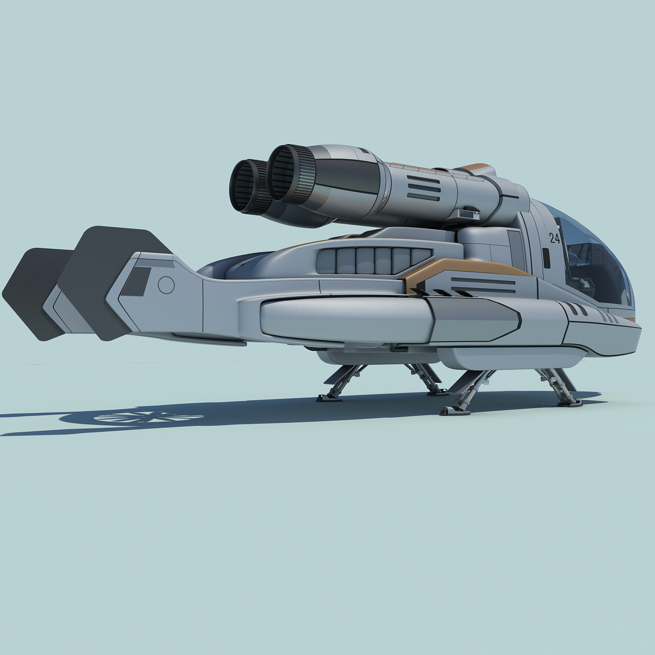 3d flying vehicle concept model