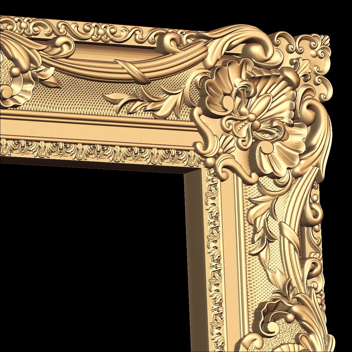 3d model mirror frame stl cnc